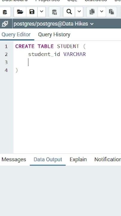 Creating A Table In Sql Education Datatable Databasedesign Learning