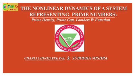 Pdf The Nonlinear Dynamics Of A System Representing Prime Numbers