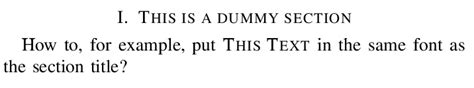 Ieeetran Class How To Achieve Small Caps Font Effect Tex Latex