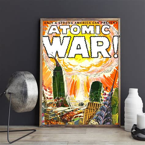 Vintage Propaganda Poster Atomic War New York City Atomic Etsy