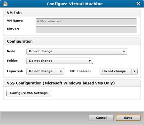Modifying Vm Settings From The Vmpro Appliance