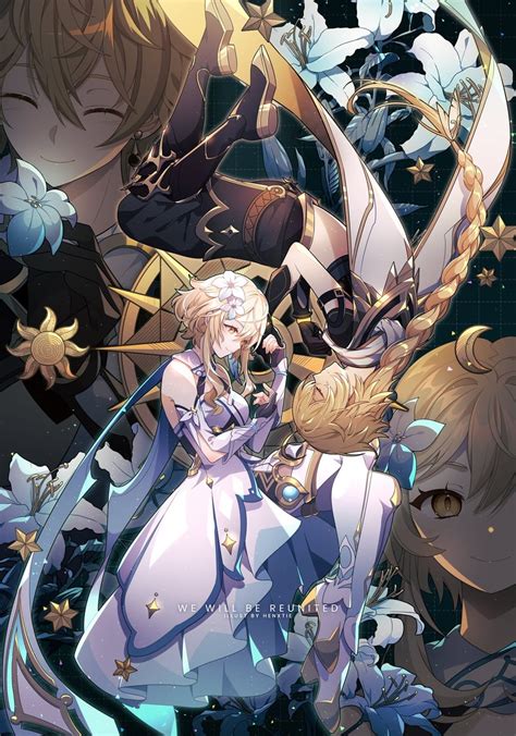 Lumine And Aether Genshin Impact Drawn By Henxtie Danbooru