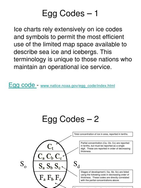 Lecture Egg Codes Pdf Ice Sea