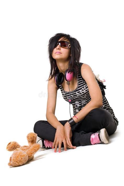 Emo女孩 库存照片 图片 包括有 音乐 表面 耳机 魅力 宝贝 头发 体育运动 情感 样式 5449638