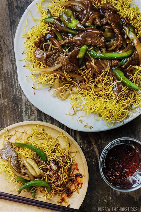 Beef Chow Mein Crispy Noodles