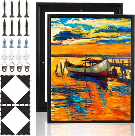 Ltyhhk Floating Frame For 8x10 Inch Canvas Prints 5 8 7 8” Deep Floater Frames For