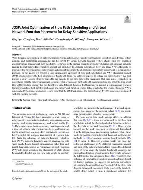 JOSP Joint Optimization Of Flow Path Scheduling And Virtual Network