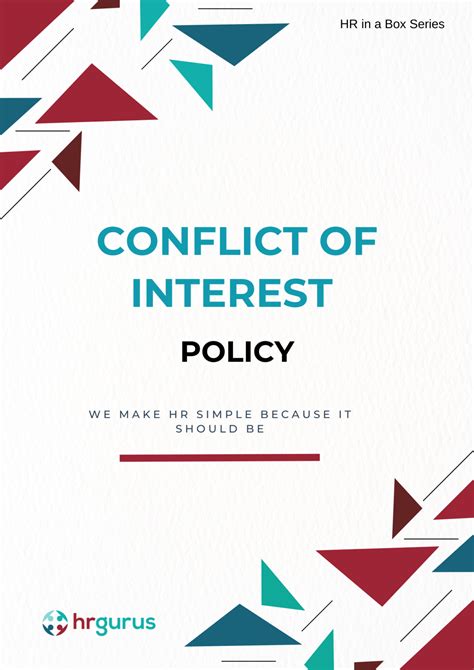 Conflict Of Interest Policy Hr Gurus