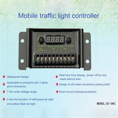 12v Waterproof Mobile Solar Traffic Light Controll Vicedeal