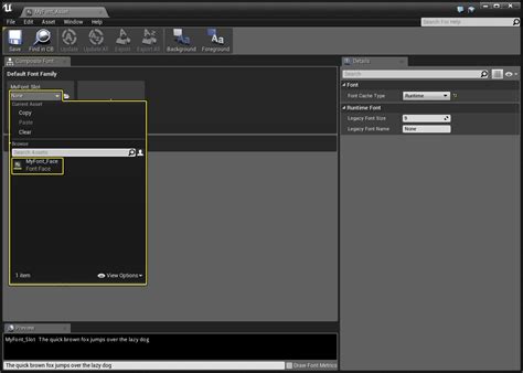 Creating And Assigning Fonts Unreal Engine 427 Documentation Epic