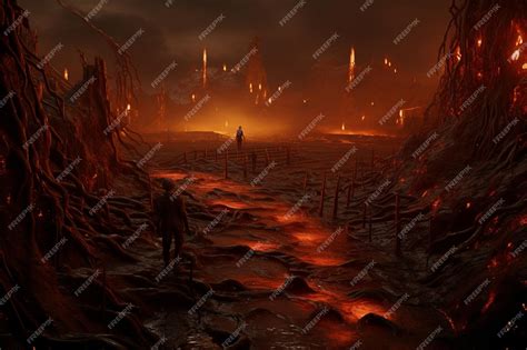 Premium Photo Plummet Into The Fiery Pits Of Hell Where Demonic 00439 03