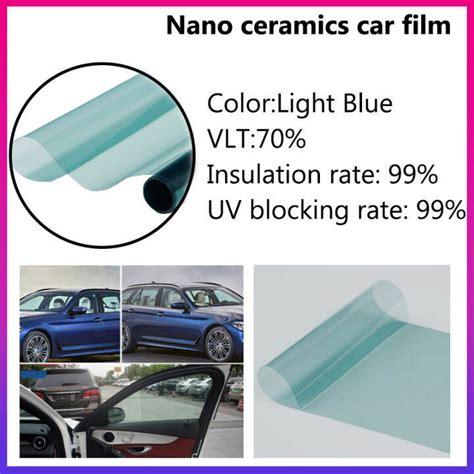 70vlt Green Auto Car Nano Ceramic Tint Film Sunshade Anti Uv Heat