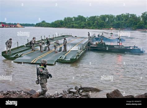 U S Army Combat Engineers With The 671st Engineer Company Multi Role Bridge 74th Engineer