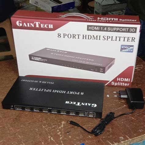 Jual Hdmi Splitter Gaintech 8 Port 1 Input To 8 Output Shopee Indonesia