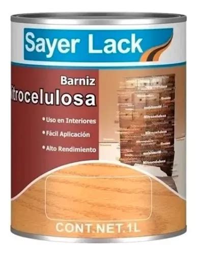Barniz Entintado Caoba Clásico 1 Litro Laca Sayer Lt 011930 Acabado Brillante Mercadolibre