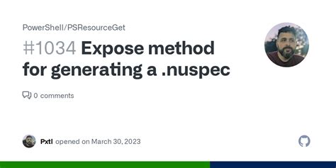 Expose Method For Generating A Nuspec · Issue 1034 · Powershellpsresourceget · Github