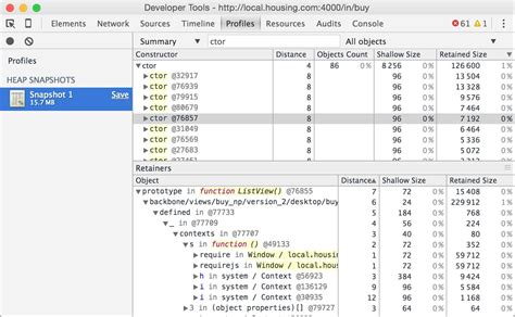 Javascript Memory Profiling For Backbone And React By Aziz Khambati Engineering Housing