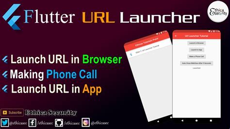 Flutter Url Launcher Making Phone Call Launch Url In App And Browser Ethica Sec Youtube