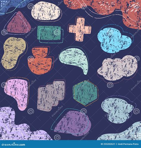 Abstract Shape Grunge Texture Elements Hand Drawn Vector Stock Vector Illustration Of Design