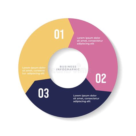 Steps Pie Chart Circle Arrows Infographic Or Circular Diagram Stock Vector Illustration Of