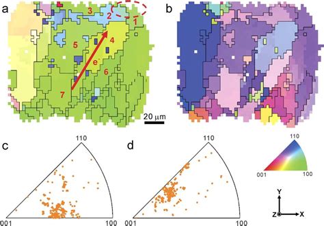 Crystal Orientation Distribution In The Solder Joint Before The Em Test Download Scientific