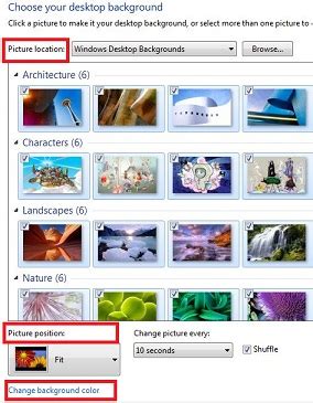 How To Change Desktop Background Windows 7 Or Windows 8