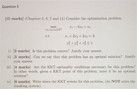 Solved Question 5 15 Marks Chapters 5 6 7 And 11