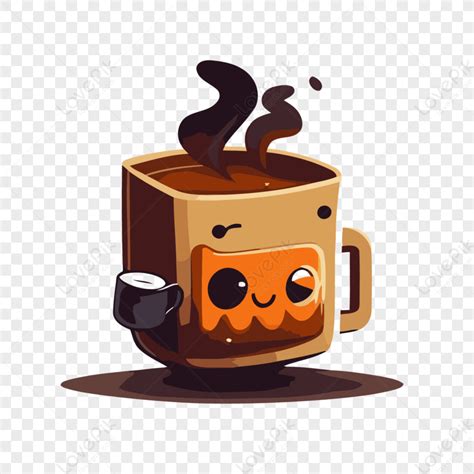 뜨거운 커피 벡터상표만화클립 아트 Png 일러스트 무료 다운로드 Lovepik