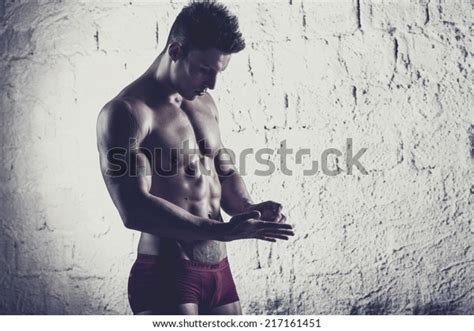 Sexy Portrait Very Muscular Shirtless Male Stock Photo Shutterstock