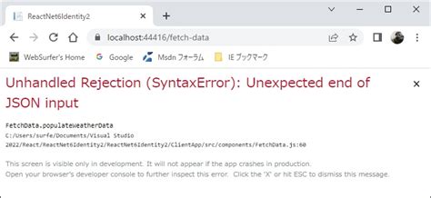 Invalid Token Issue On Net 60 Reactjs Project Created By Visual