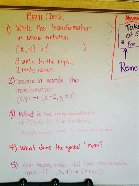 Translation Arrow Notation Ms Fujies Math Class