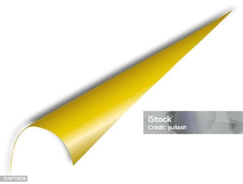 골든 종이 모서리 롤업 호 일 페이지 코너 그림자와 함께 흰색 바탕에 드러 현실적인 3d 요소입니다 벡터입니다 둥글게 말려진에 대한 스톡 벡터 아트 및 기타 이미지 Istock