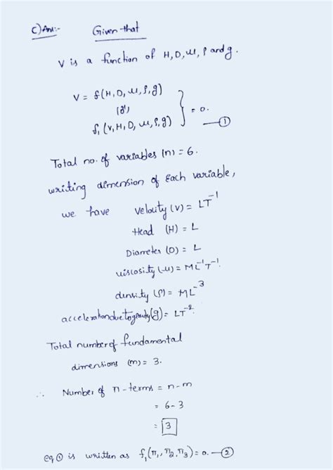 Solved I Need Help To Answer This Problem Please Using Buckinghams