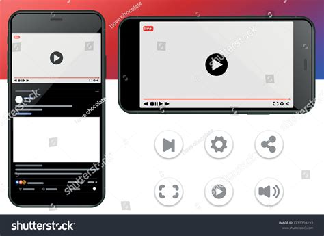 Mobile Video Player Vector Ui Concept Stock Vector Royalty Free 1735359293