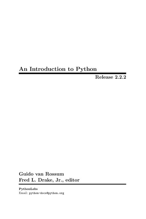 An Introduction To Python 1uphd66ueo An Introduction To Python Release 2 Guido Van Rossum