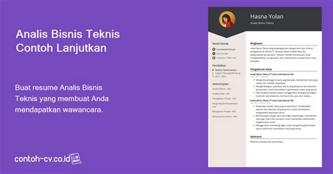 Contoh Resume Analis Bisnis Teknis Template And 20 Tips