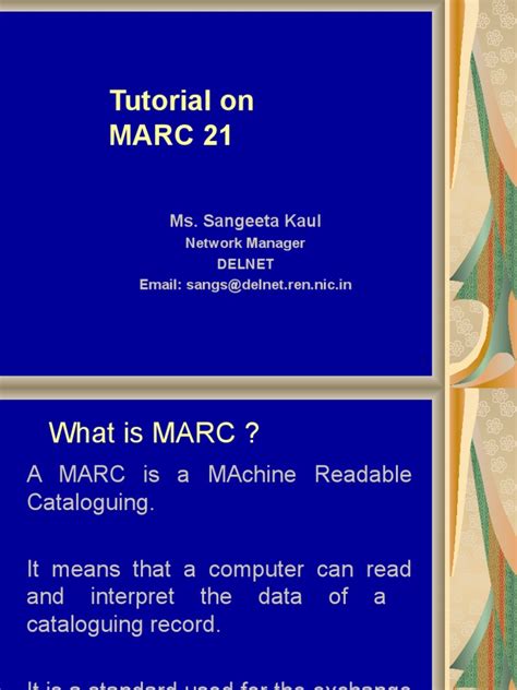 Marc 21 Pdf Library Science Computing