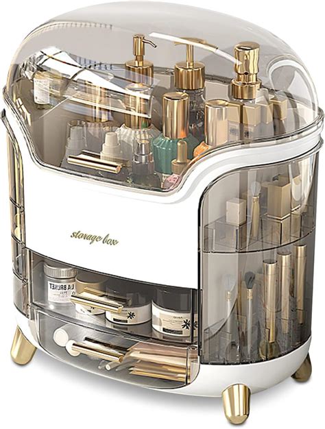 Ergocar Gran Capacidad Prueba De Polvo Organizador Maquillajecajas Almacenamiento Maquillaje