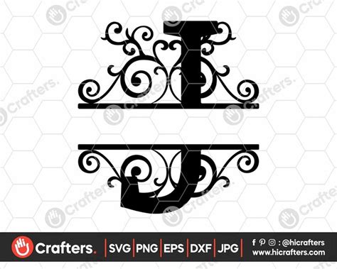 Free Split Monogram J Svg Split Letter J Svg Hi Crafters Monogram