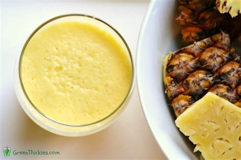 Pineapple And Frozen Orange Juice Smoothie 4 Way Smoothie