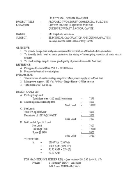 Electrical Design Analysis Pdf Power Physics Electricity