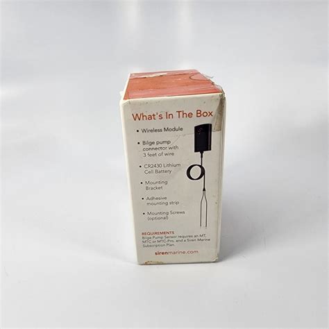 Siren Marine Wireless Bilge Sensor SM WLS BILG Used Free Shipping