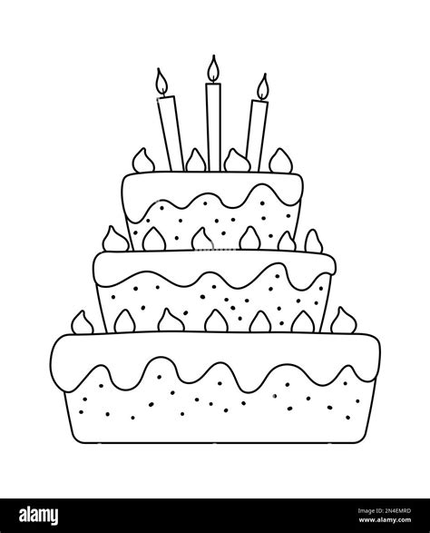 Birthday Cake Black And White Clipart 1247 Birthday Cake Png Stock