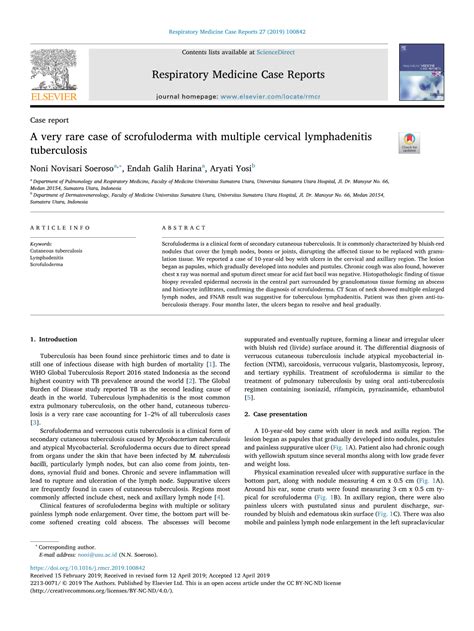A Very Rare Case Of Scrofuloderma With Multiple Cervical Lymphadenitis