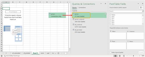 Pivot Table For A Connection Only Query Excel With Excel Master