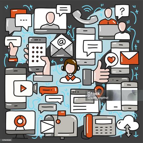 통신 손으로 그려진 다채로운 기호와 귀여운 낙서 일러스트 토론에 대한 스톡 벡터 아트 및 기타 이미지 토론 패턴 0명 Istock