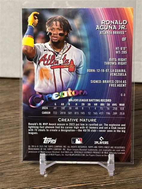 2025 Topps Finest Ronald Acuna Jr Atlanta Braves Creators C 3 Ebay