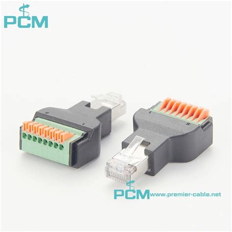 Buy Wholesale China Ethernet Rj45 Male To Screw Terminal 8 Pin For Cctv