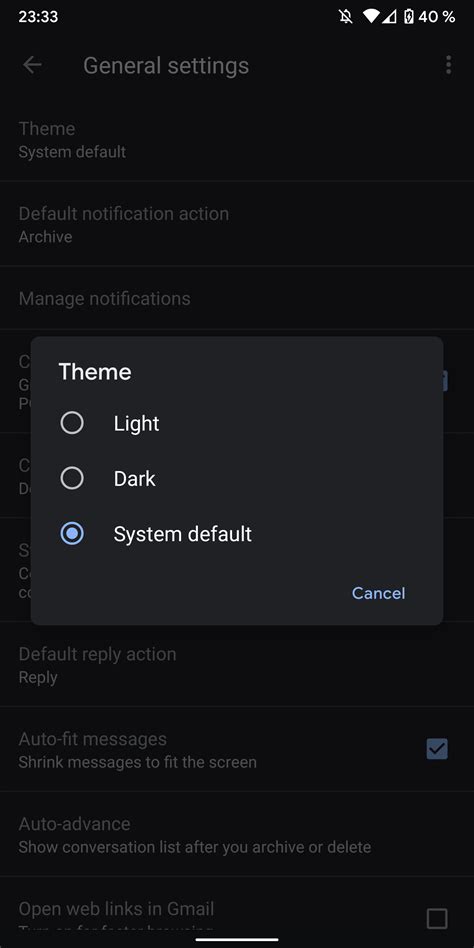 Google Releases Dark Mode For Gmail App On Android Softpedia