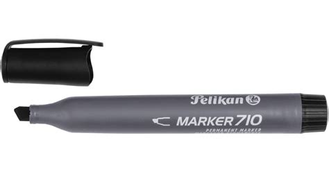 პერმანენტ მარკერი წაკვეთილი წვერით Pelikan შავი · საკანცელარიო